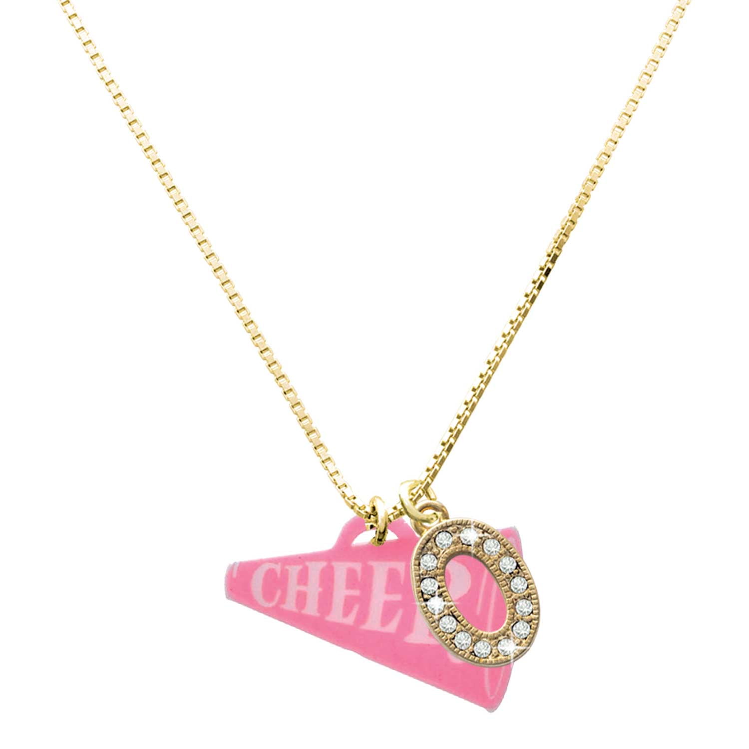 Delight Jewelry Acrylic Large Hot Pink Cheer Megaphone - Large Goldtone ...