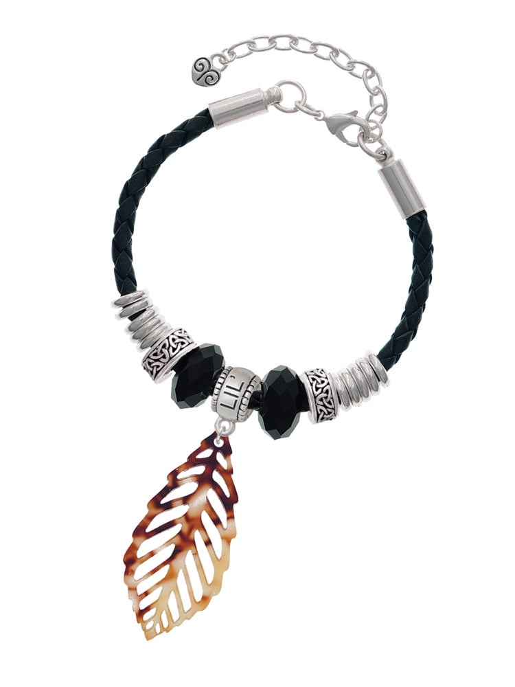 Delight Jewelry Acrylic Large Leaf Mixed Brown and Yellow Big Sister ...