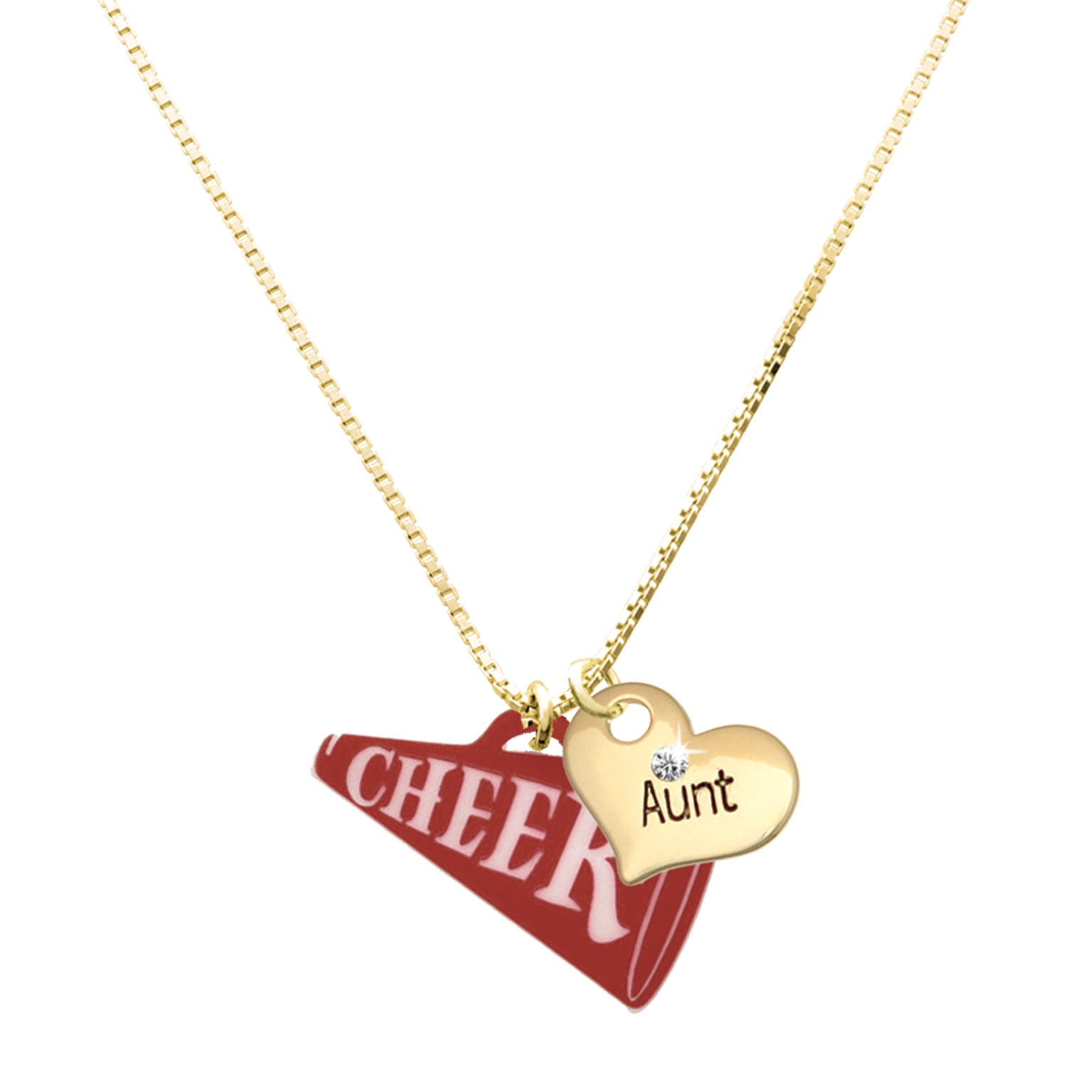 Delight Jewelry Acrylic Large Maroon Cheer Megaphone - Large Goldtone ...
