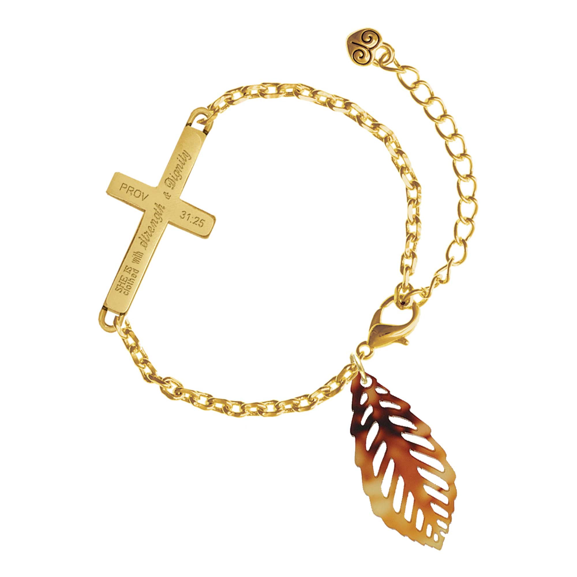 Delight Jewelry Acrylic Medium Leaf Mixed Brown and Yellow - Gold Tone ...