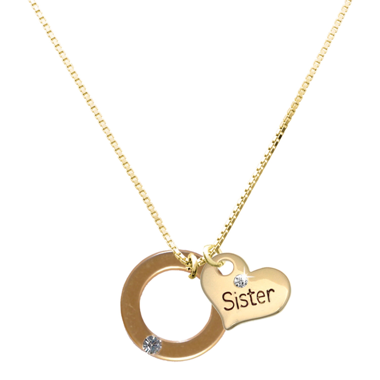 Delight Jewelry Acrylic Medium Ring with 4mm Gold-tone Crystal - Large ...