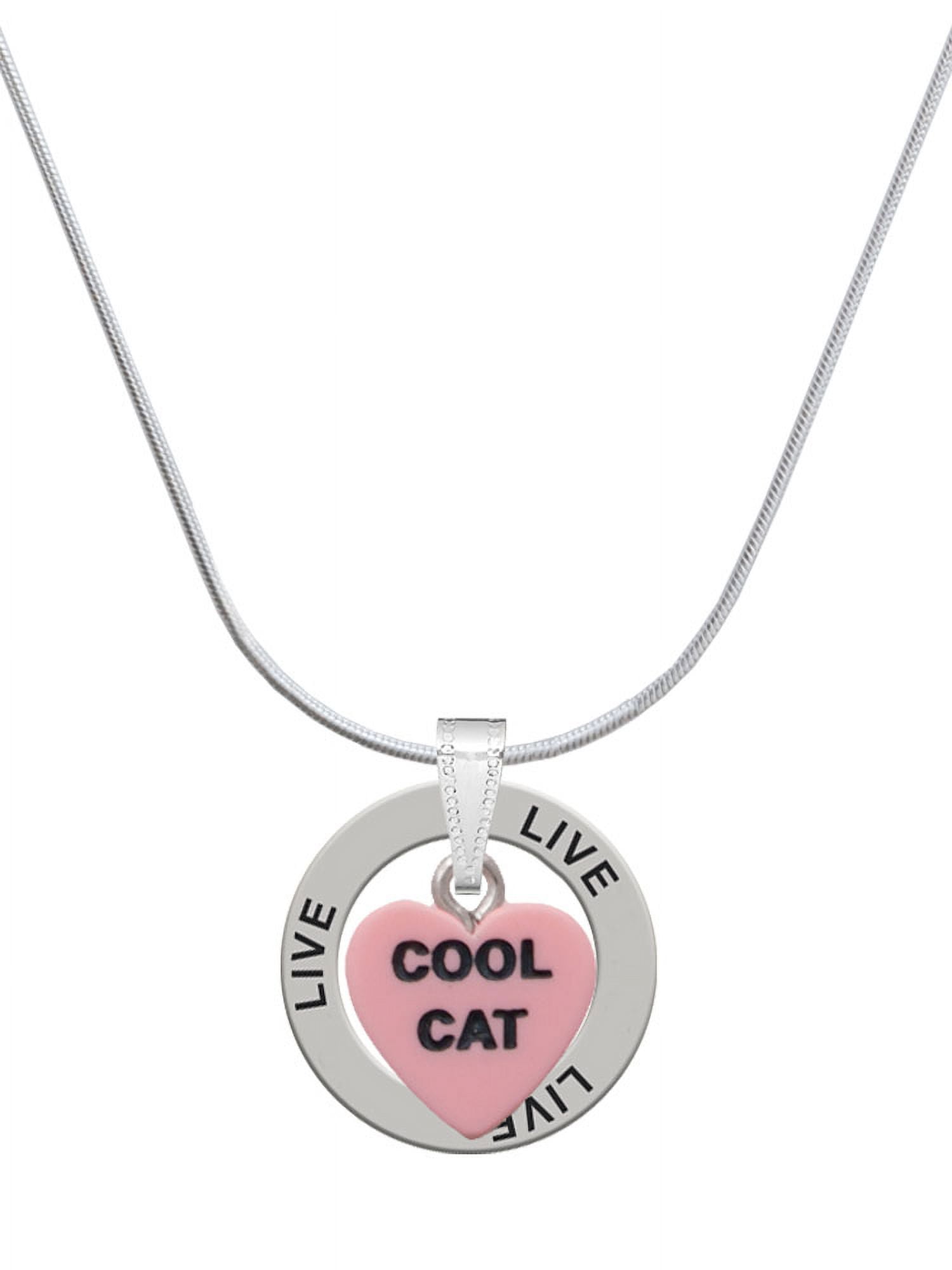 Delight Jewelry Acrylic Pink "Cool Cat / Purr Fect" Heart Live Ring ...