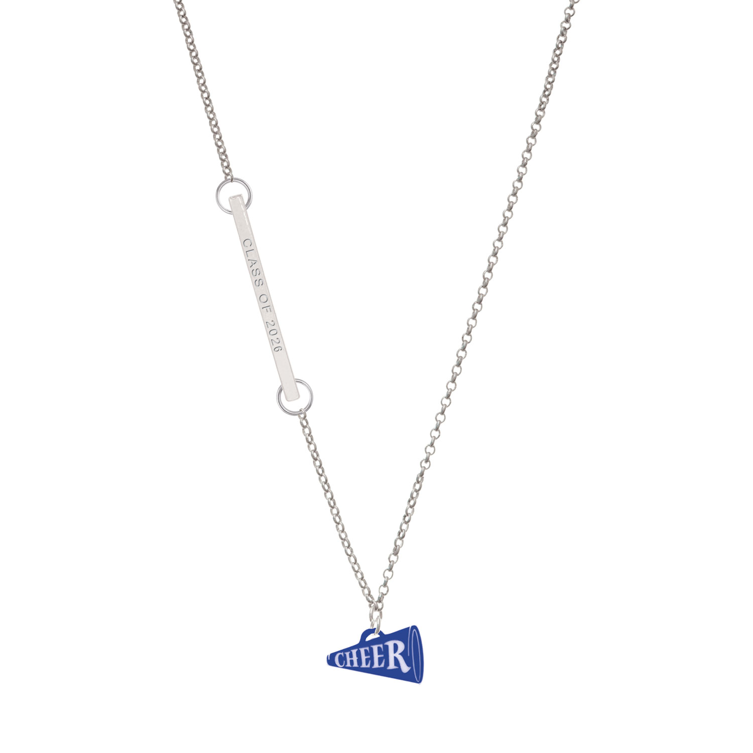 Delight Jewelry Acrylic Royal Blue Cheer Megaphone - Silvertone Class ...