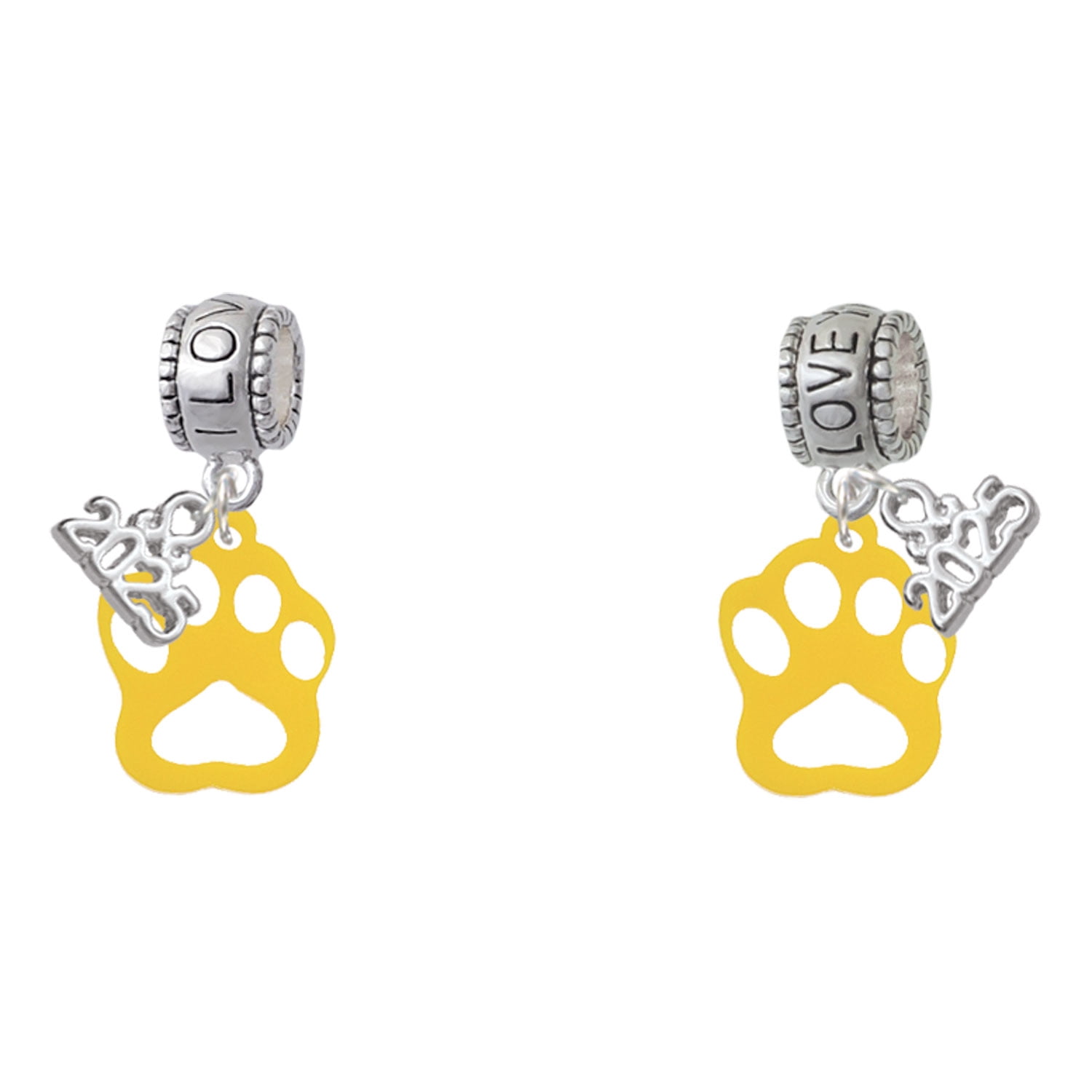 Delight Jewelry Acrylic Small Paw Yellow - I Love You/Love You More ...