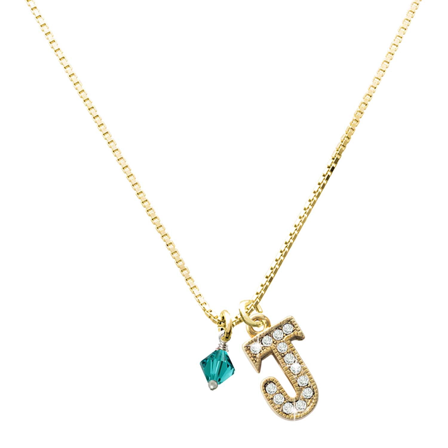 Delight Jewelry Crystal December - Teal Bicone - Large Goldtone Crystal ...