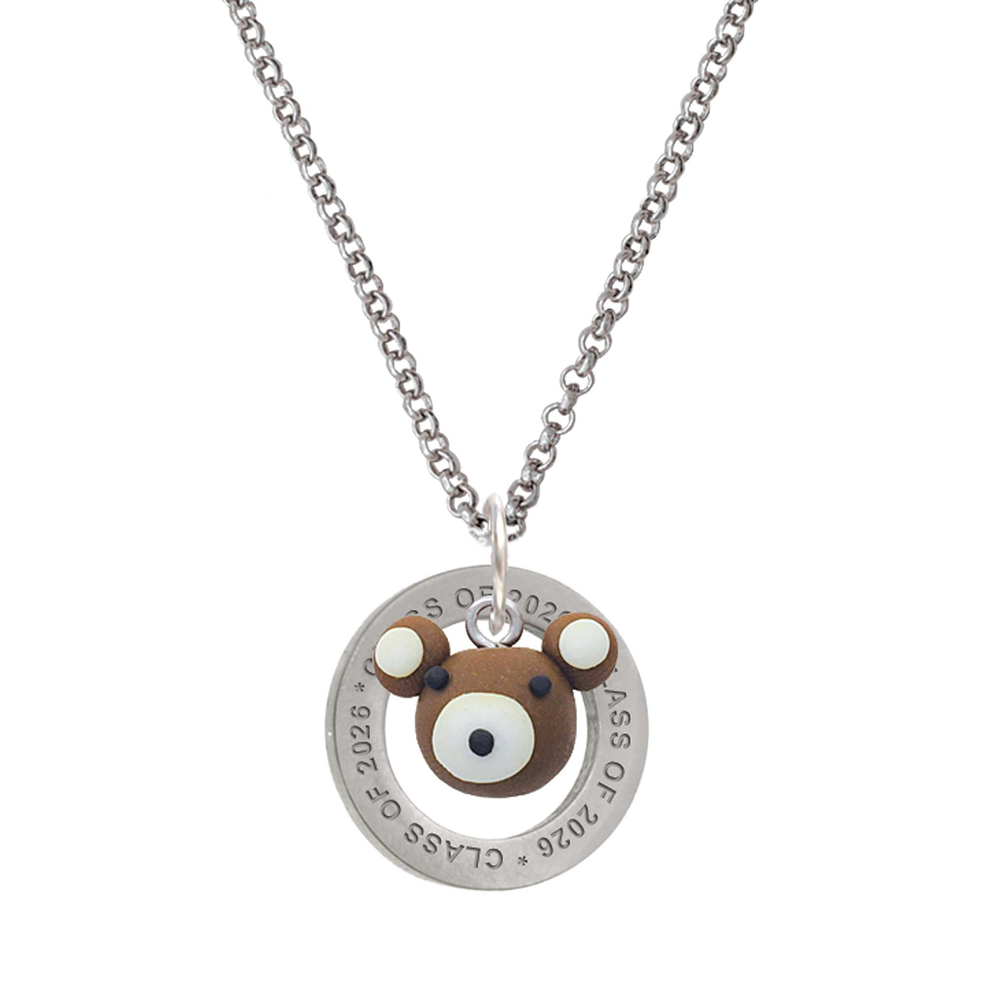 Delight Jewelry Fimo Clay Teddy Bear - Silvertone Class of 2026 ...
