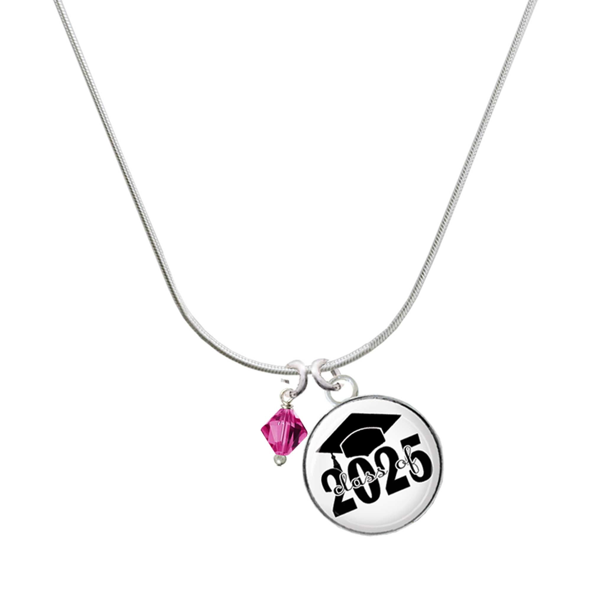 Delight Jewelry Fuchsia Crystal Bicone - Script Class of 2025 Dome ...