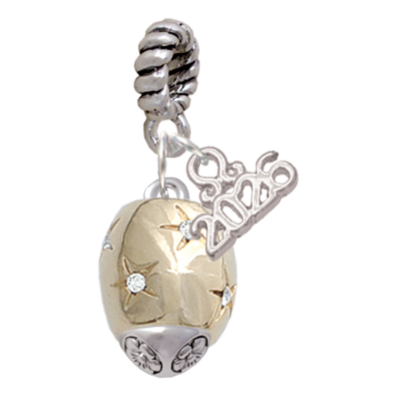 Delight Jewelry Gold-tone Barrel with AB Clear Crystal Stars Spinner ...
