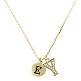 Delight Jewelry Gold-tone Capital Letter - E - Pebble Disc - Large ...
