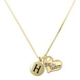 Delight Jewelry Gold-tone Capital Letter - H - Pebble Disc - Large ...