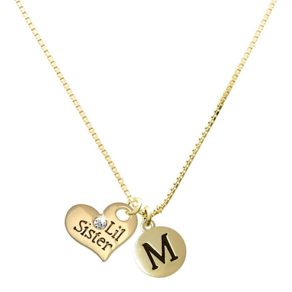 Delight Jewelry Gold-tone Capital Letter - M - Pebble Disc - Large ...