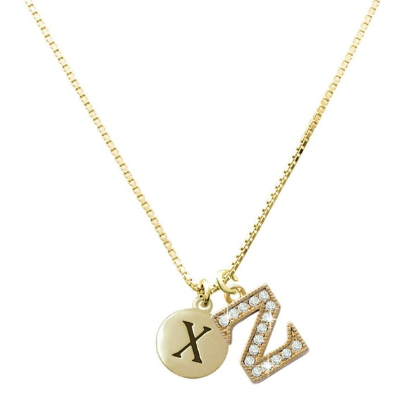 Delight Jewelry Gold-tone Capital Letter - X - Pebble Disc - Large ...