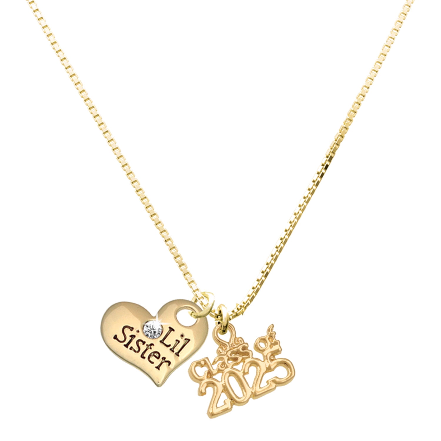 Delight Jewelry Gold-tone Class of 2025 - Large Goldtone Lil Sister ...