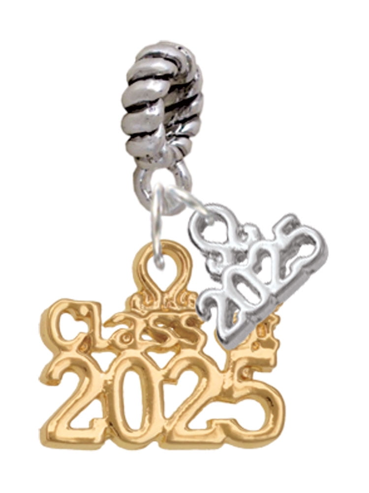 Delight Jewelry Gold-tone Class of 2025 - Silver-tone Rope Charm Bead ...