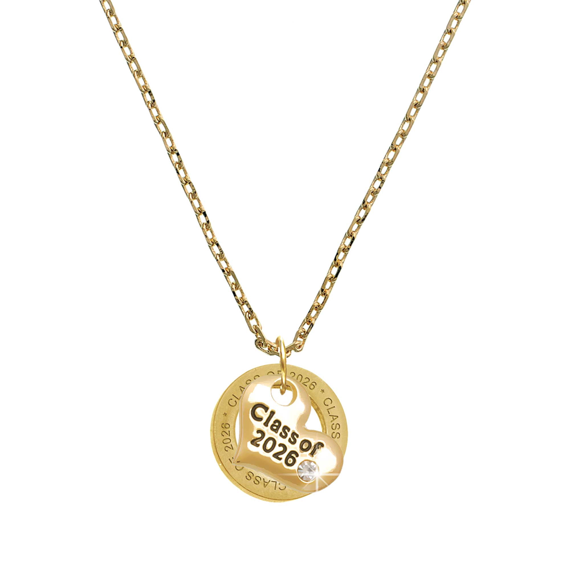 Delight Jewelry Gold-tone Class of 2026 Heart - Class of 2026 ...