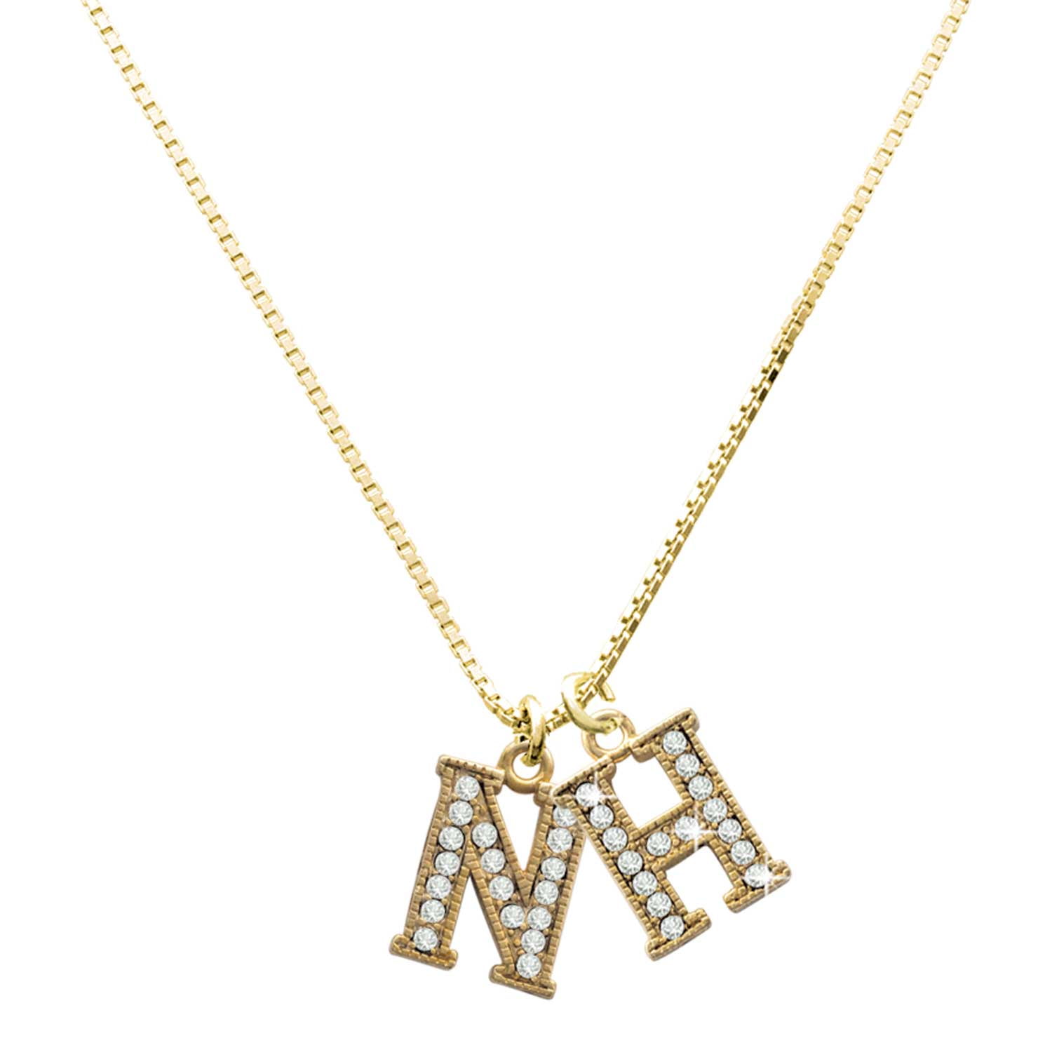Delight Jewelry Gold-tone Crystal Initial - N - Large Goldtone Crystal ...