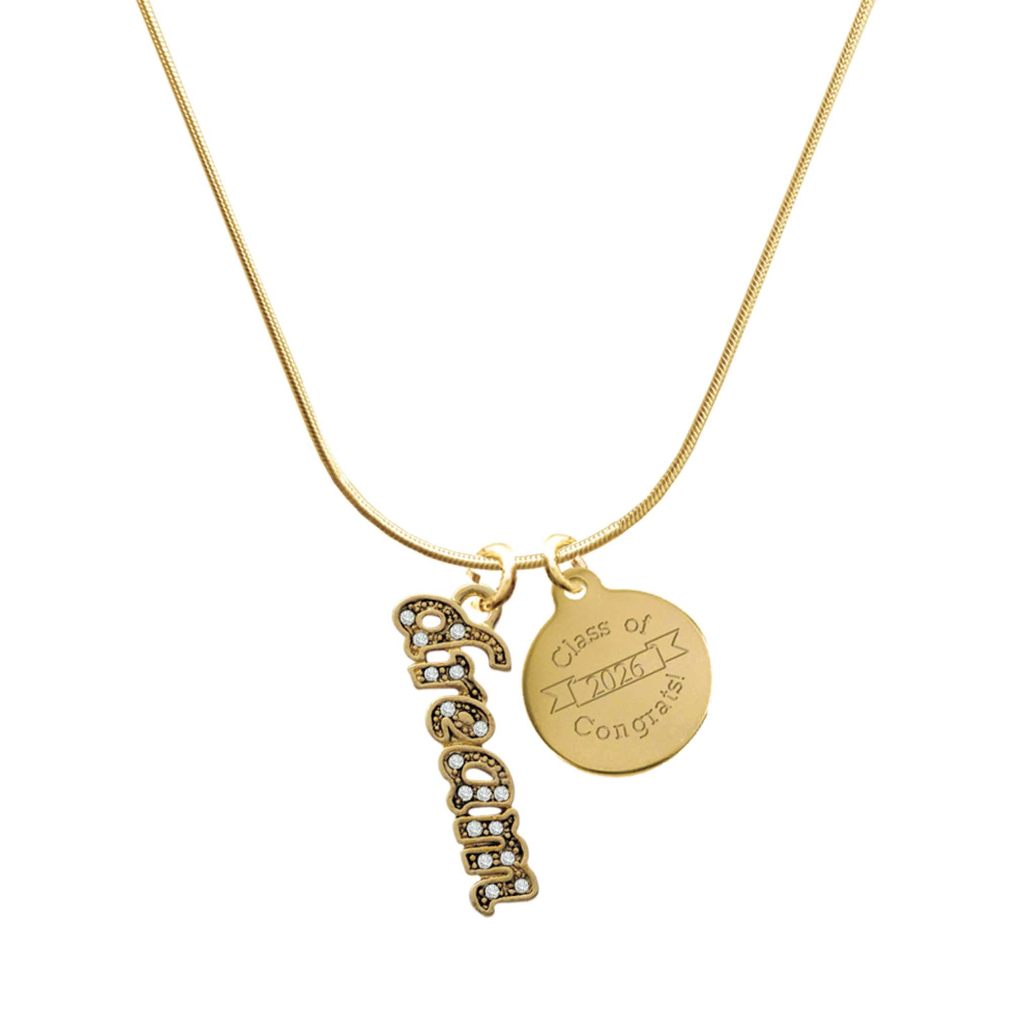 Delight Jewelry Gold-tone Crystal Script ''Dream'' - Engraved Congrats ...