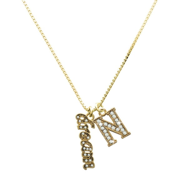 Delight Jewelry Gold-tone Crystal Script ''Dream'' - Large Goldtone ...