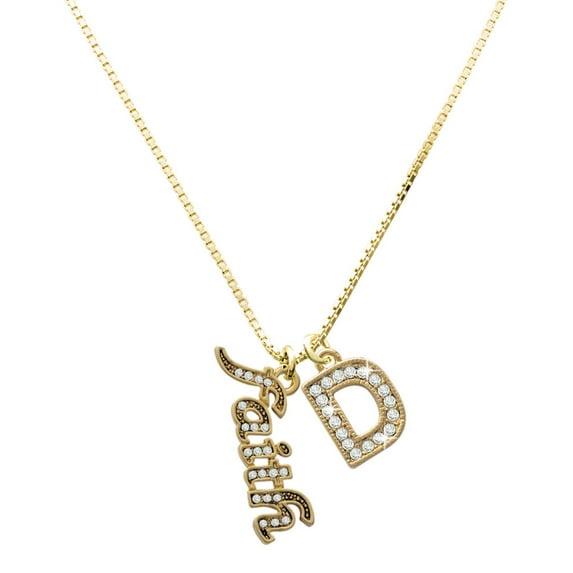Delight Jewelry Gold-tone Crystal Script ''Faith'' - Large Goldtone ...