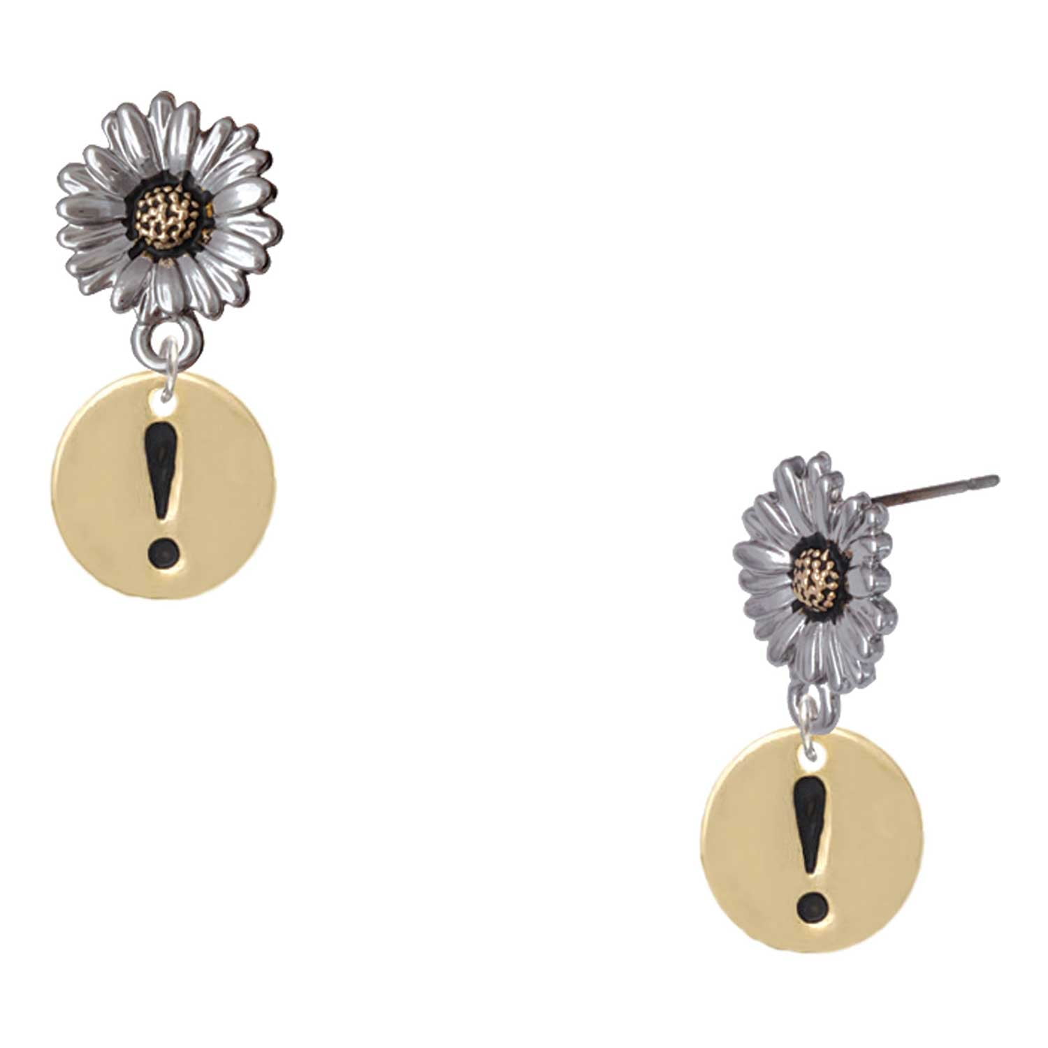 Delight Jewelry Gold-tone Disc 1/2'' - Symbol - Exclamation Point ...
