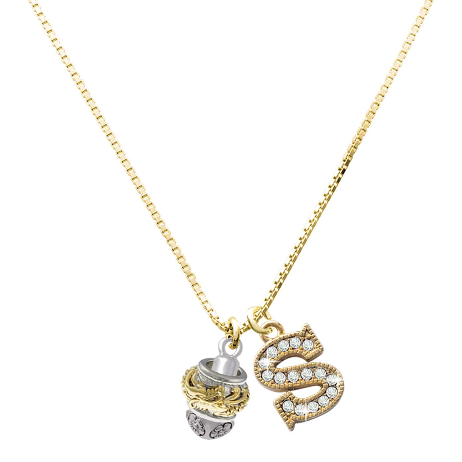 Delight Jewelry Gold-tone Dragon with Silver-tone Border Spinner ...