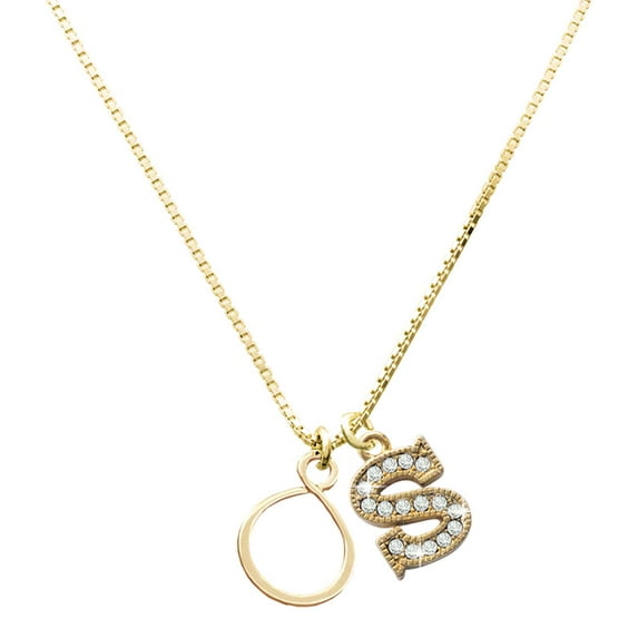 Delight Jewelry Gold-tone Infinity Loop - Large Goldtone Crystal ...