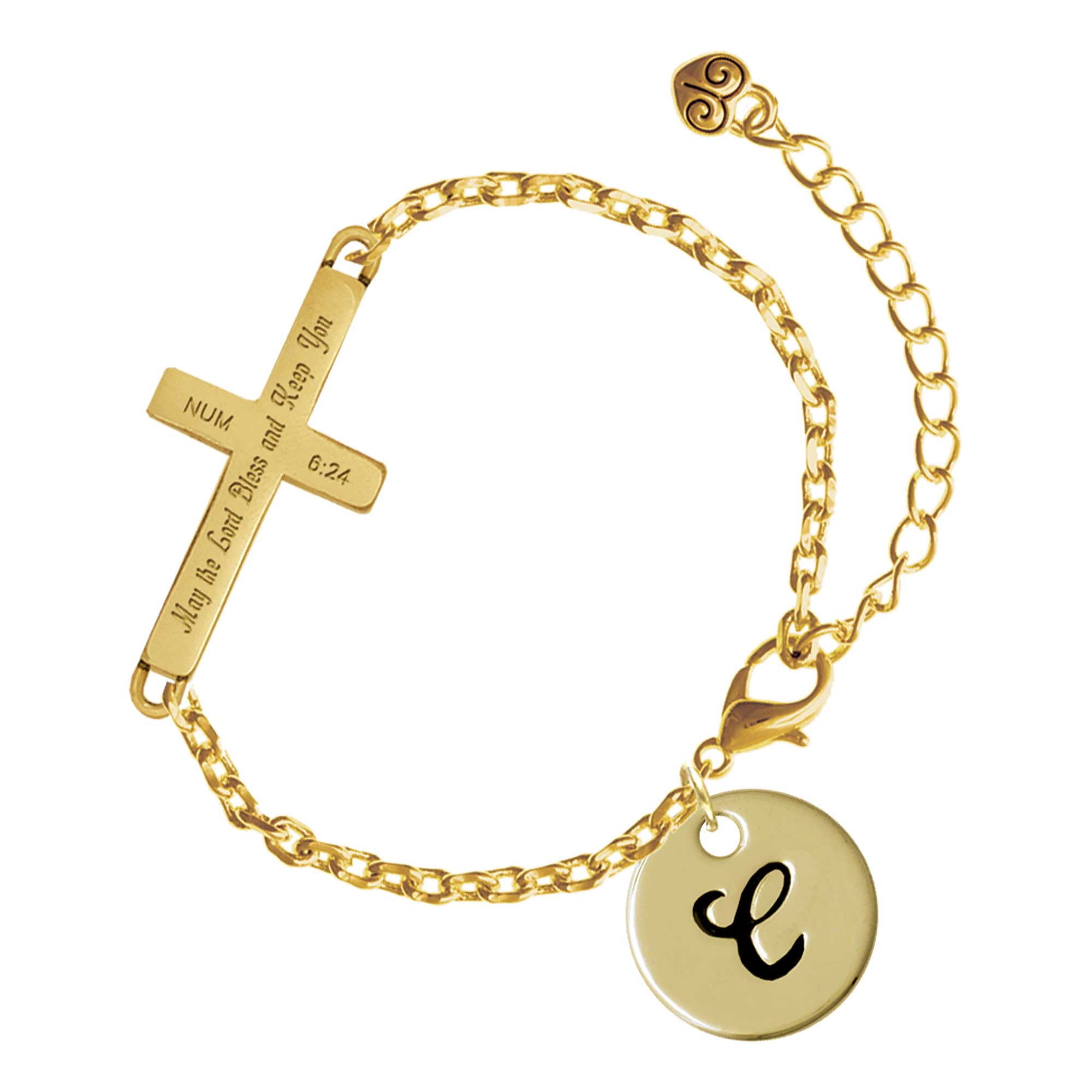 Delight Jewelry Gold-tone Large Disc Letter - C - 3/4'' - Gold Tone ...
