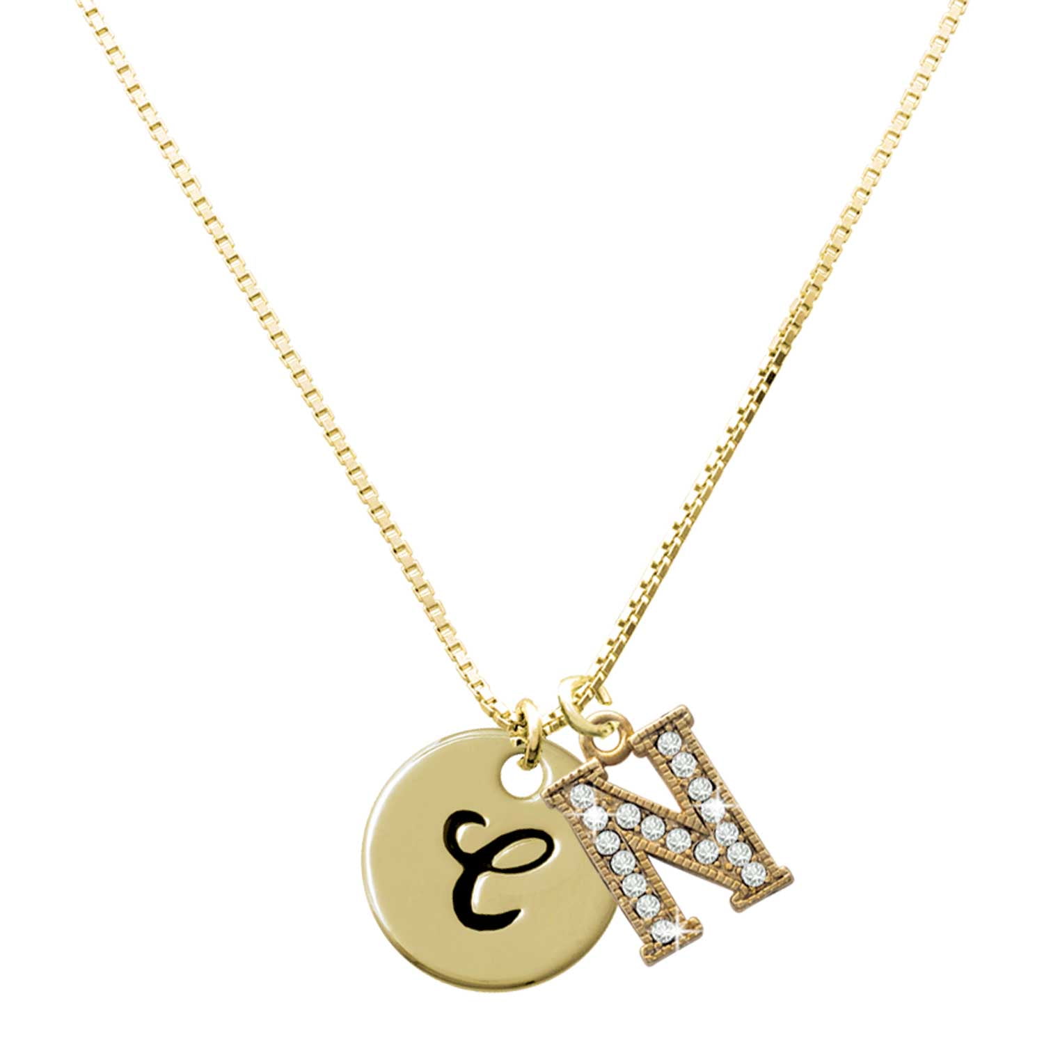 Delight Jewelry Gold-tone Large Disc Letter - C - 3/4'' - Large ...