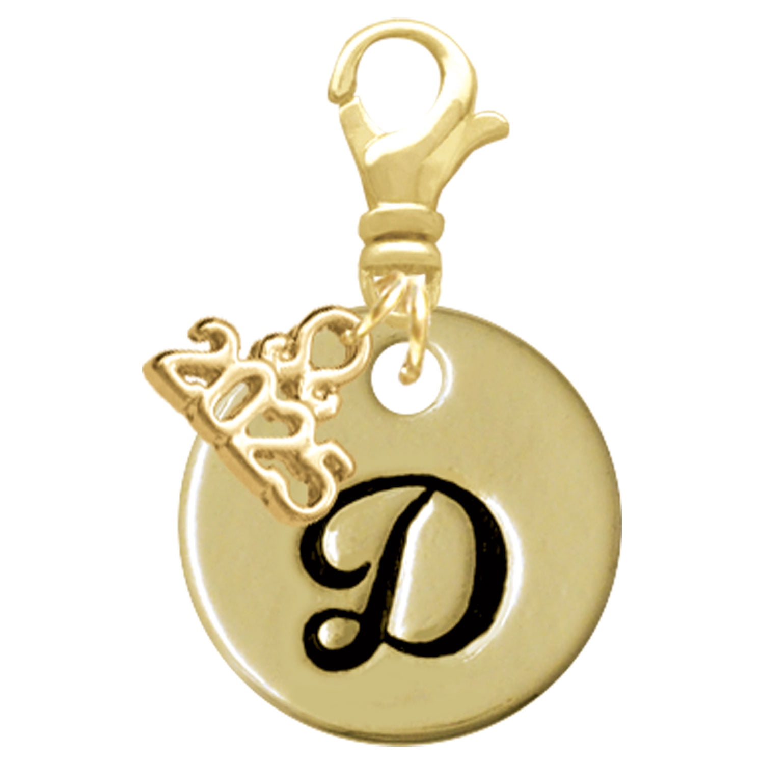 Delight Jewelry Gold-tone Large Disc Letter - D - 3/4'' - Gold-tone ...