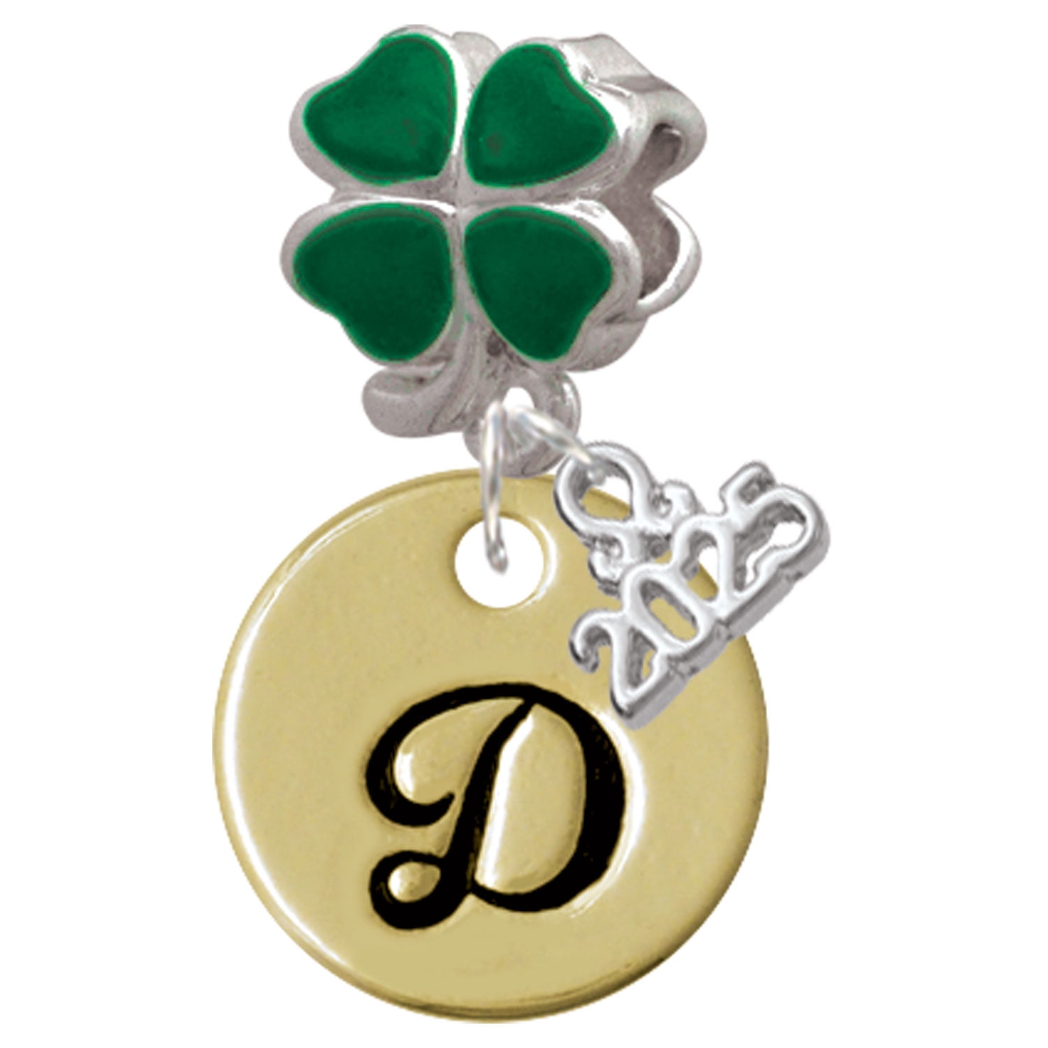 Delight Jewelry Gold-tone Large Disc Letter - D - 3/4'' - Good Luck ...
