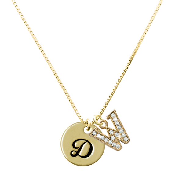 Delight Jewelry Gold-tone Large Disc Letter - D - 3/4'' - Large ...