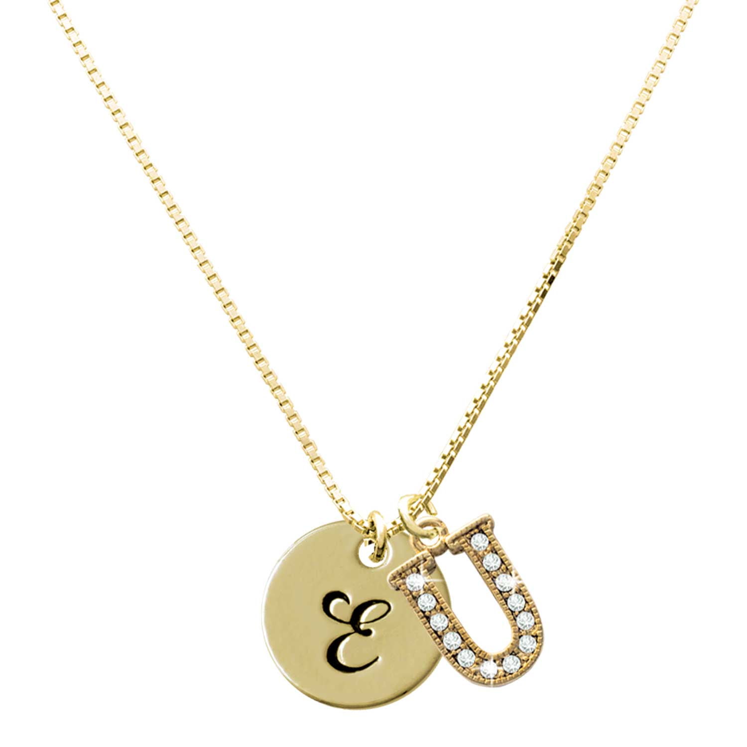 Delight Jewelry Gold-tone Large Disc Letter - E - 3/4'' - Large ...