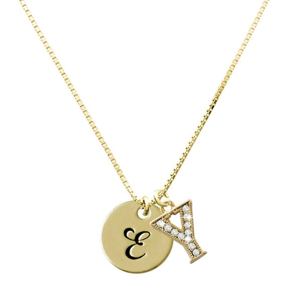 Delight Jewelry Gold-tone Large Disc Letter - E - 3/4'' - Large ...