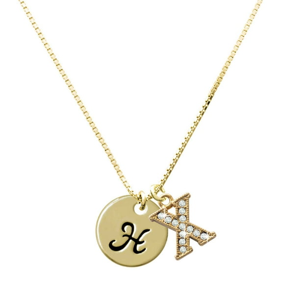 Delight Jewelry Gold-tone Large Disc Letter - H - 3/4'' - Large ...