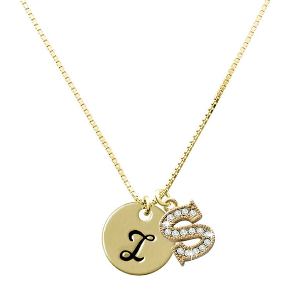 Delight Jewelry Gold-tone Large Disc Letter - I - 3/4'' - Large ...