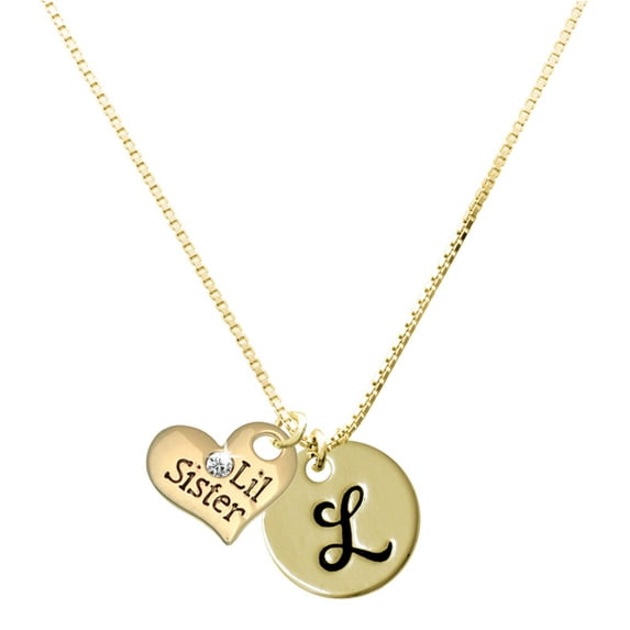 Delight Jewelry Gold-tone Large Disc Letter - L - 3/4'' - Large ...