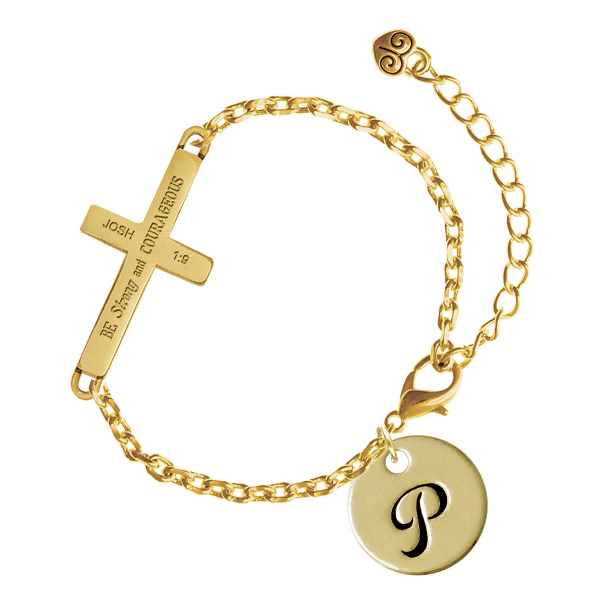 Delight Jewelry Gold-tone Large Disc Letter - P - 3/4'' - Gold Tone ...