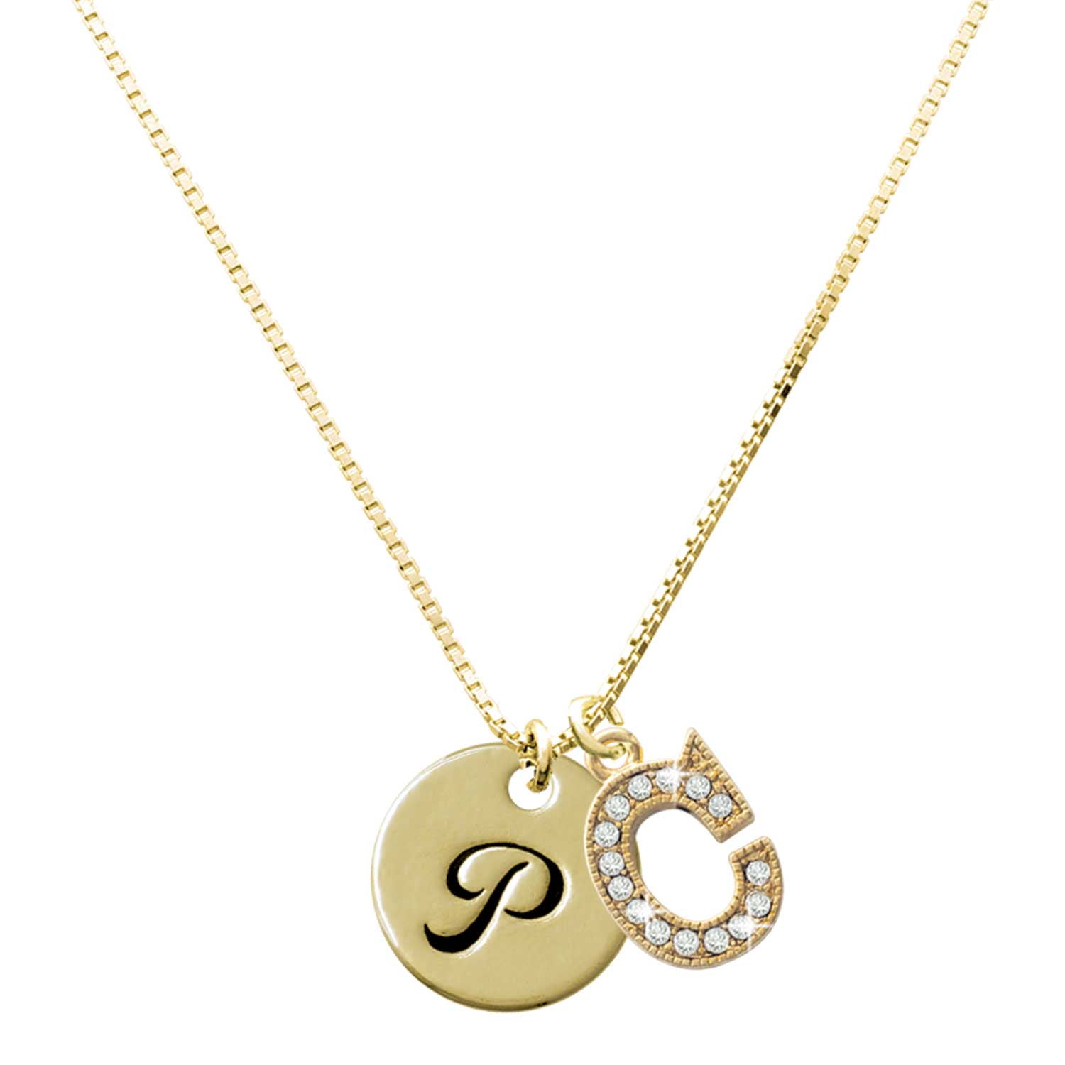 Delight Jewelry Gold-tone Large Disc Letter - P - 3/4'' - Large ...