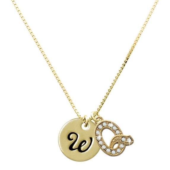 Delight Jewelry Gold-tone Large Disc Letter - W - 3/4'' - Large ...