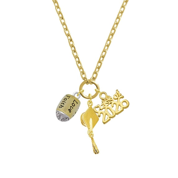 Delight Jewelry Gold-tone Love, Faith, Pray, Peace, Joy, Hope Spinner ...