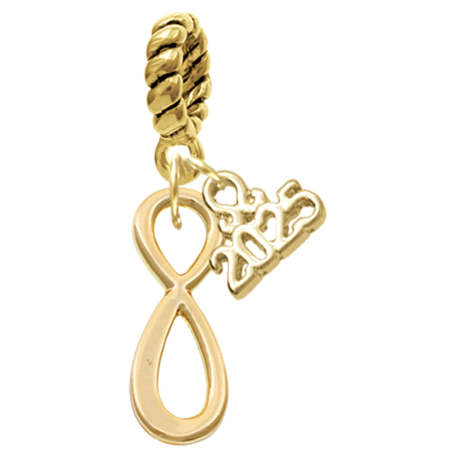 Delight Jewelry Gold-tone Medium Elegant Infinity Sign - Gold-tone Rope ...