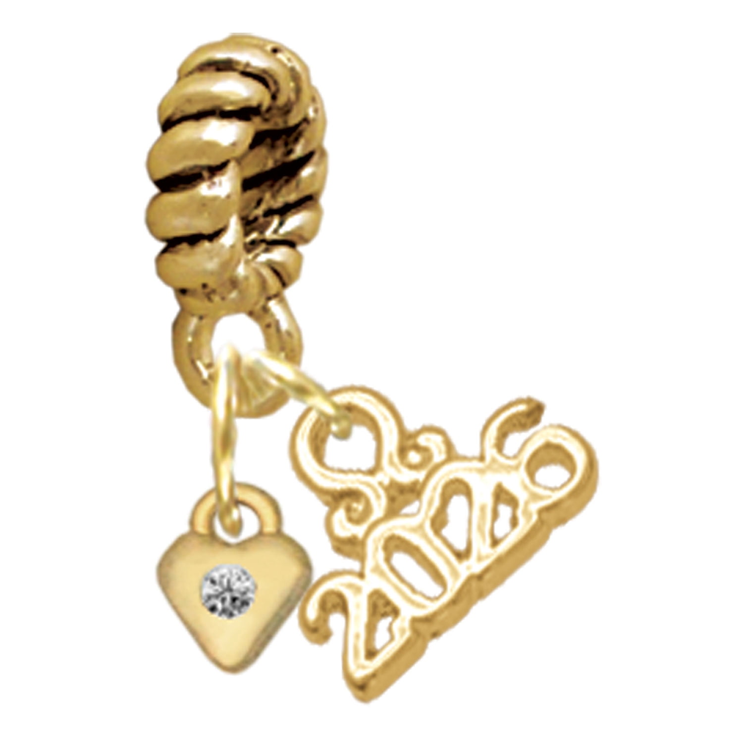 Delight Jewelry Gold-tone Mini April - Clear Crystal Heart - Goldtone ...