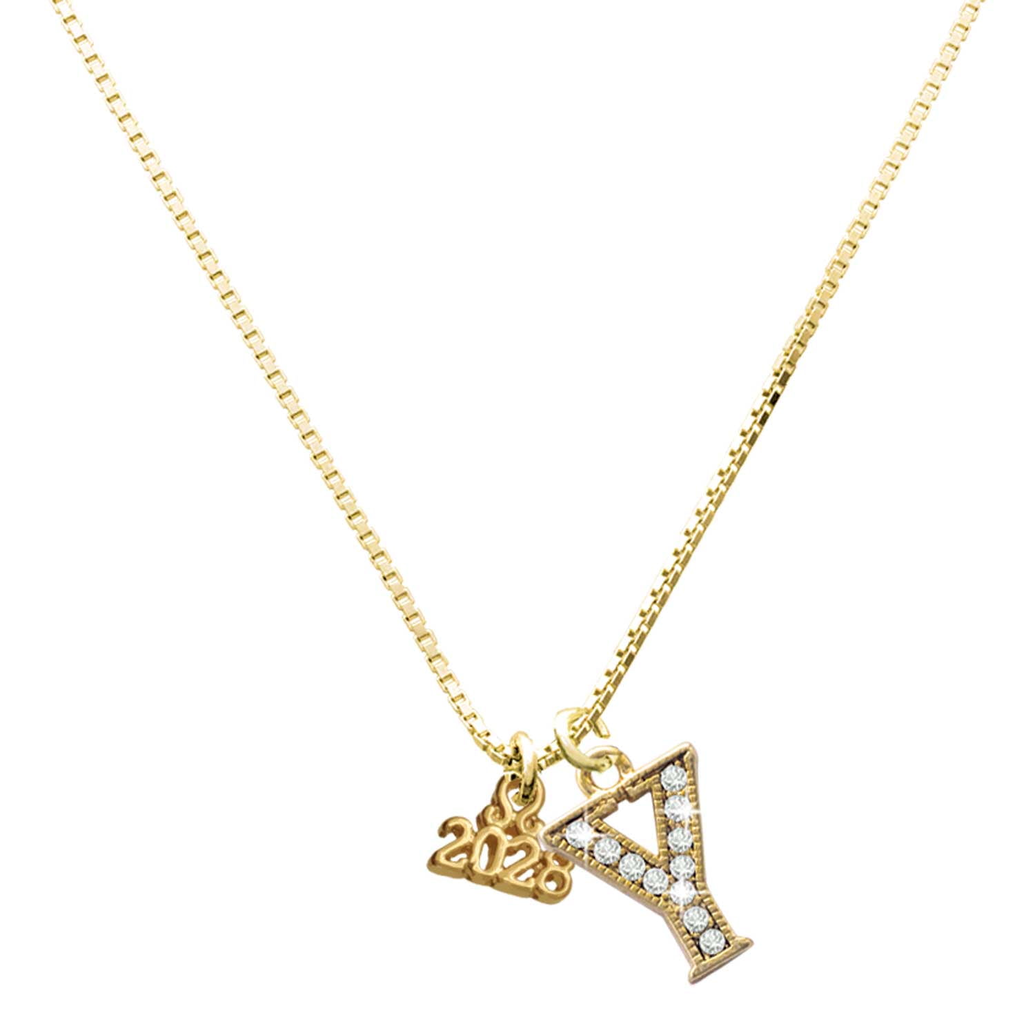 Delight Jewelry Gold-tone Mini Year 2028 - Large Goldtone Crystal ...