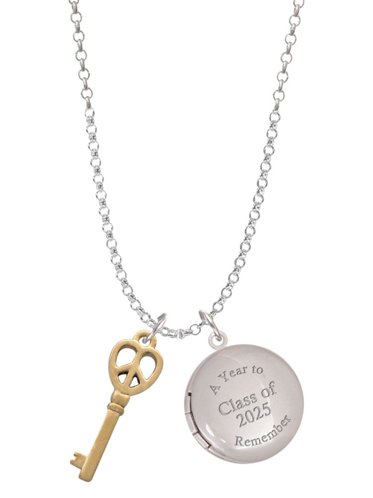 Delight Jewelry Gold-tone Open Peace Heart Key - Class of 2025 Year to ...