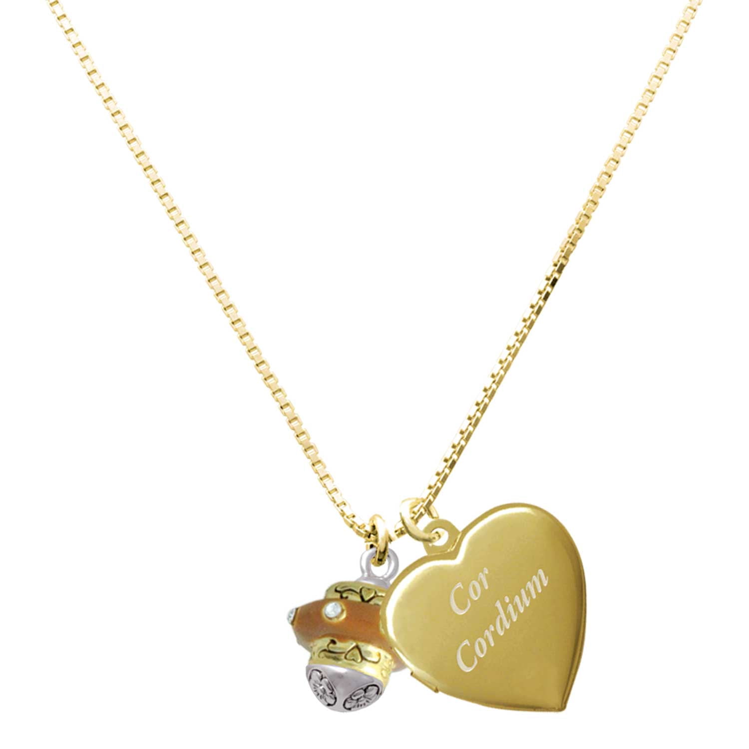 Delight Jewelry Gold-tone Tan Center with Clear Crystals Spinner ...