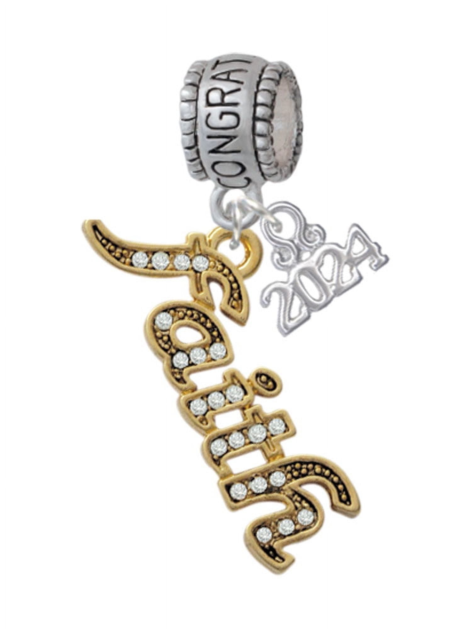 Delight Jewelry Goldtone Crystal Script ''Faith'' Congratulations Charm ...