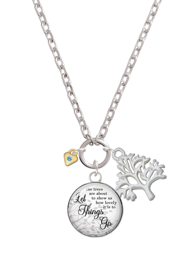 Delight Jewelry Goldtone Mini March - Hot Blue Crystal Heart Let Things ...