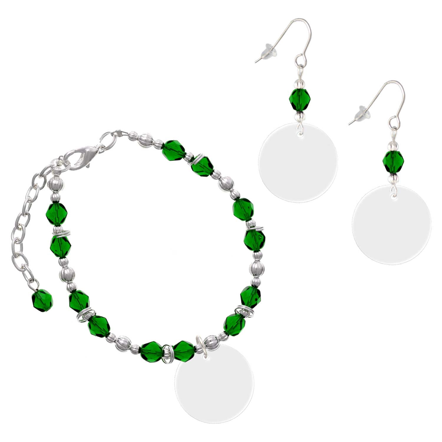 Delight Jewelry Green Beaded Bracelet and Earring Set, featuring ...
