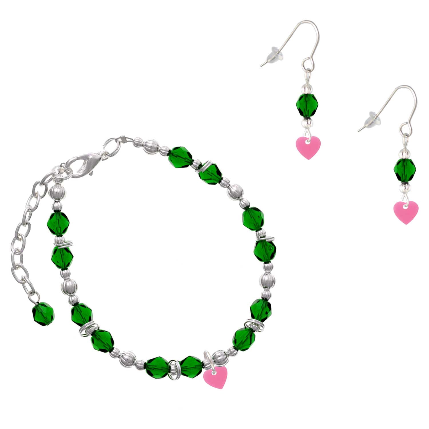 Delight Jewelry Green Beaded Bracelet and Earring Set, featuring ...