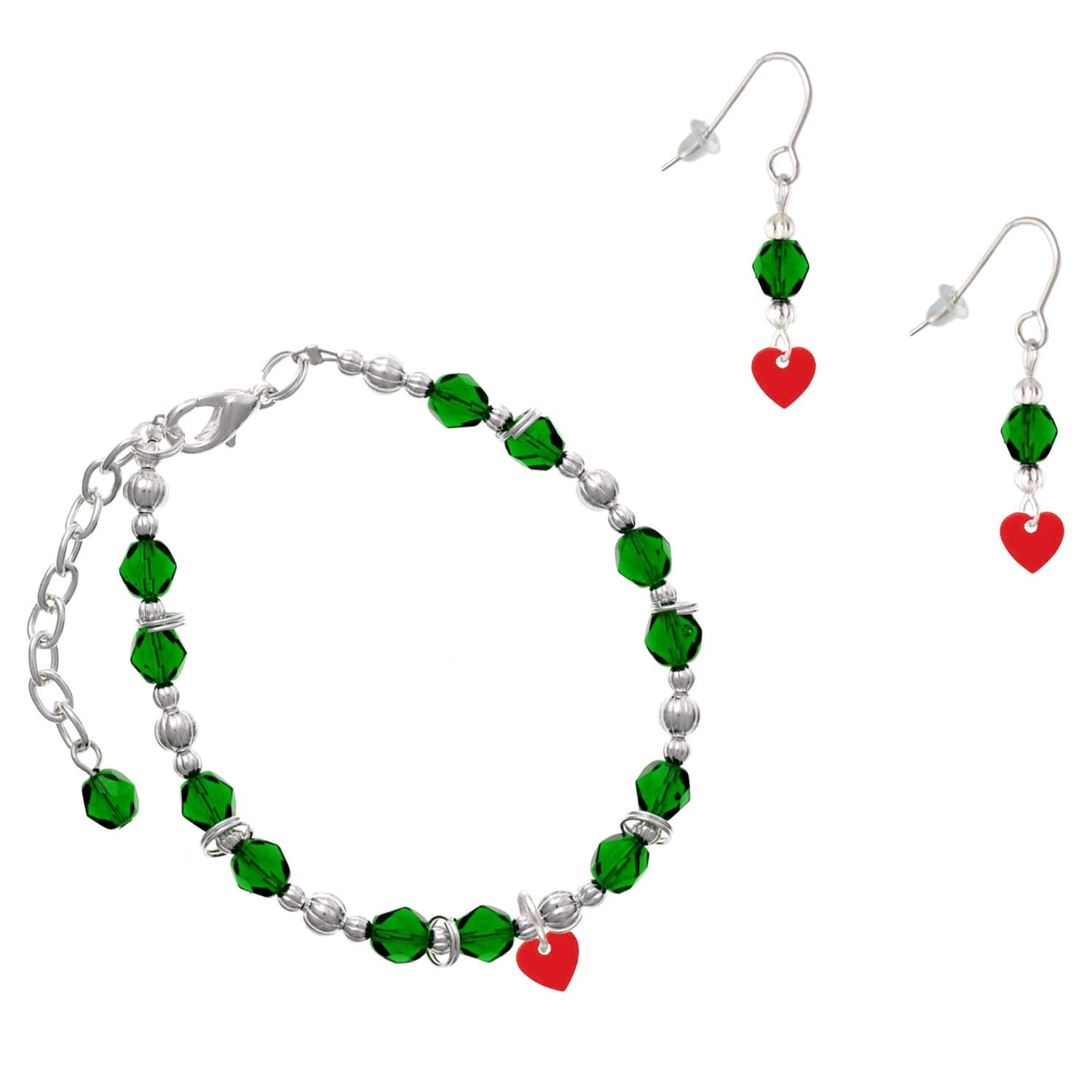 Delight Jewelry Green Beaded Bracelet and Earring Set, featuring ...